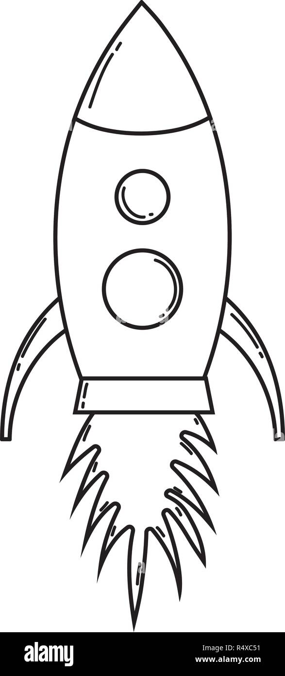 rocket flying pop art style vector illustration design Stock Vector ...