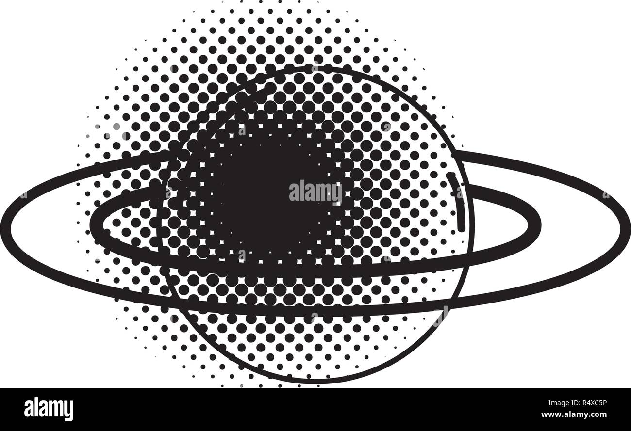 saturn planet pop art icon vector illustration design Stock Vector ...