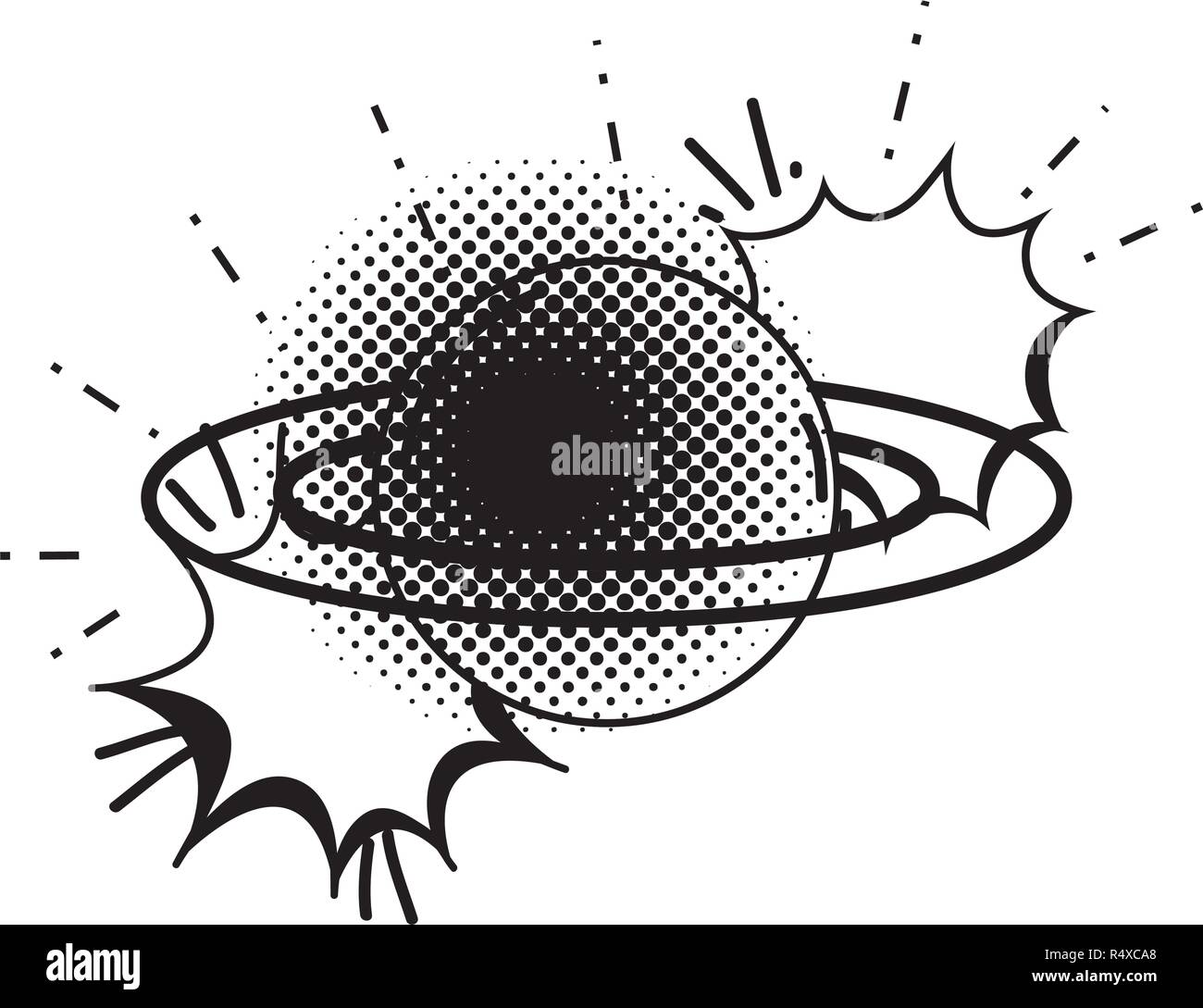 saturn planet pop art icon vector illustration design Stock Vector ...