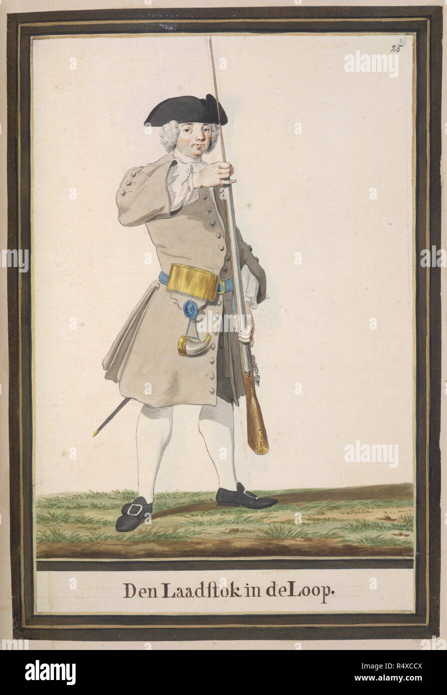 Soldier with musket. Drawings of Dutch Military Costurmes and Musket ...