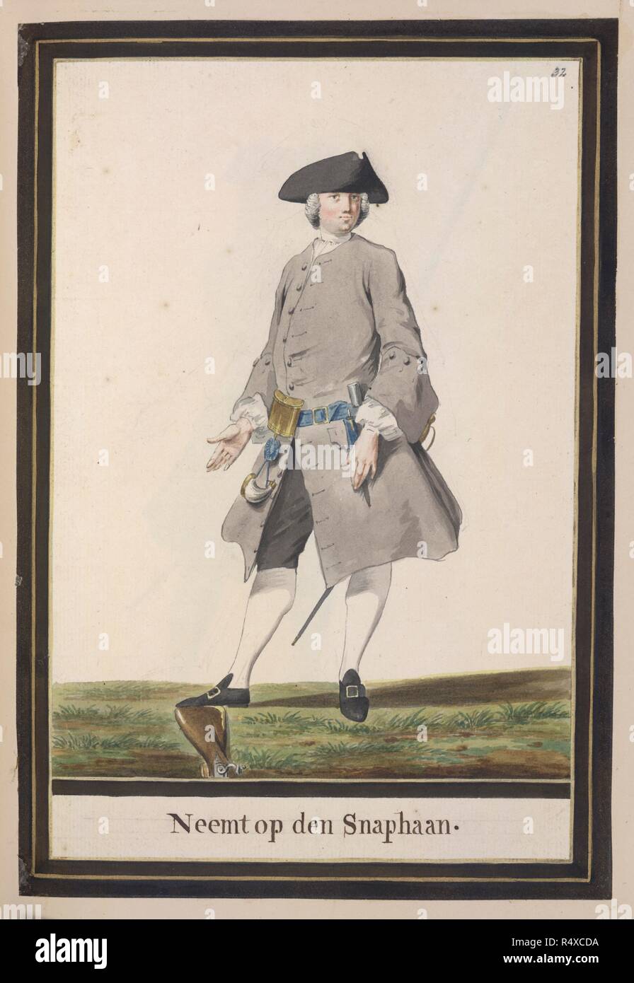 Soldier with musket. Drawings of Dutch Military Costurmes and Musket ...