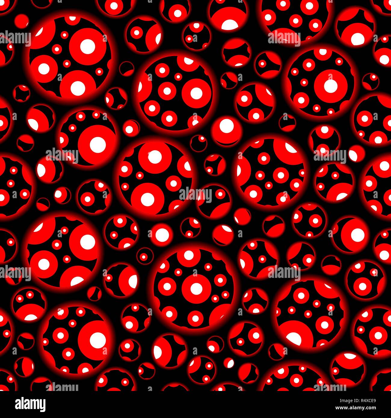 Different sizes geometric circles as red blood boil adrenaline seamless ...