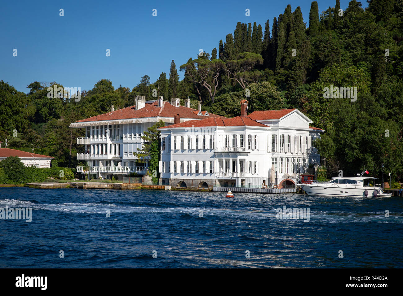 Buildings in Bosphorus Strait Side of Istanbul City, Turkey Stock Photo ...