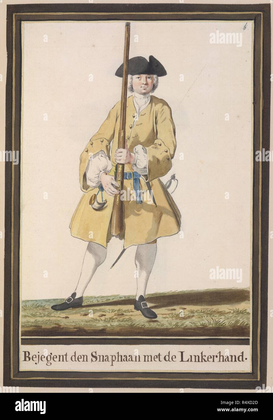 Soldier with musket. Drawings of Dutch Military Costurmes and Musket ...