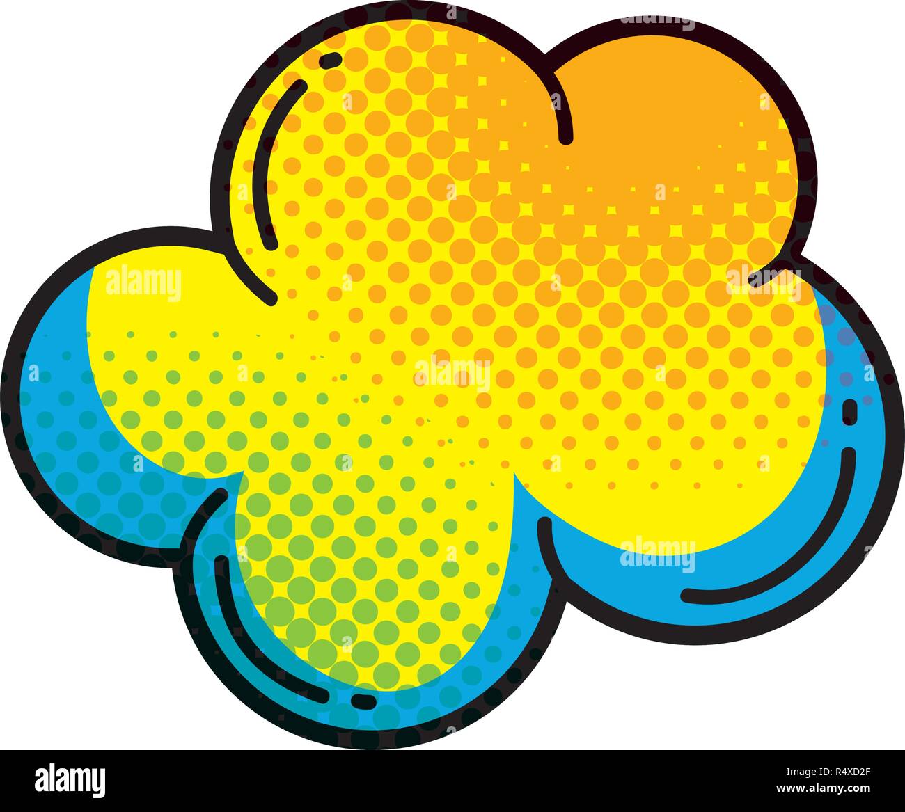 cloud pop art style vector illustration design Stock Vector Image & Art ...