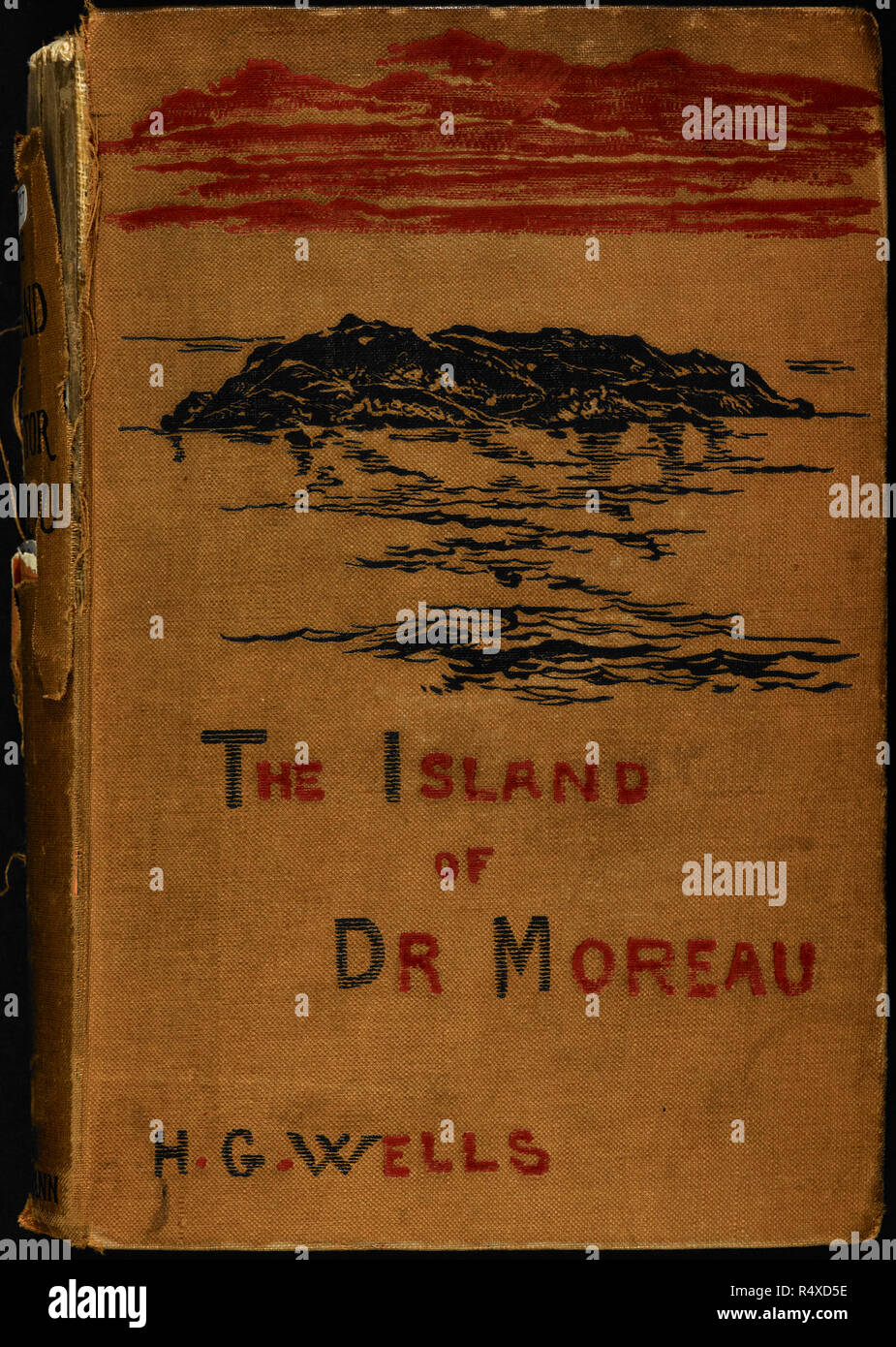 Coloured illustrated front cover of the science fiction novel by H.G ...