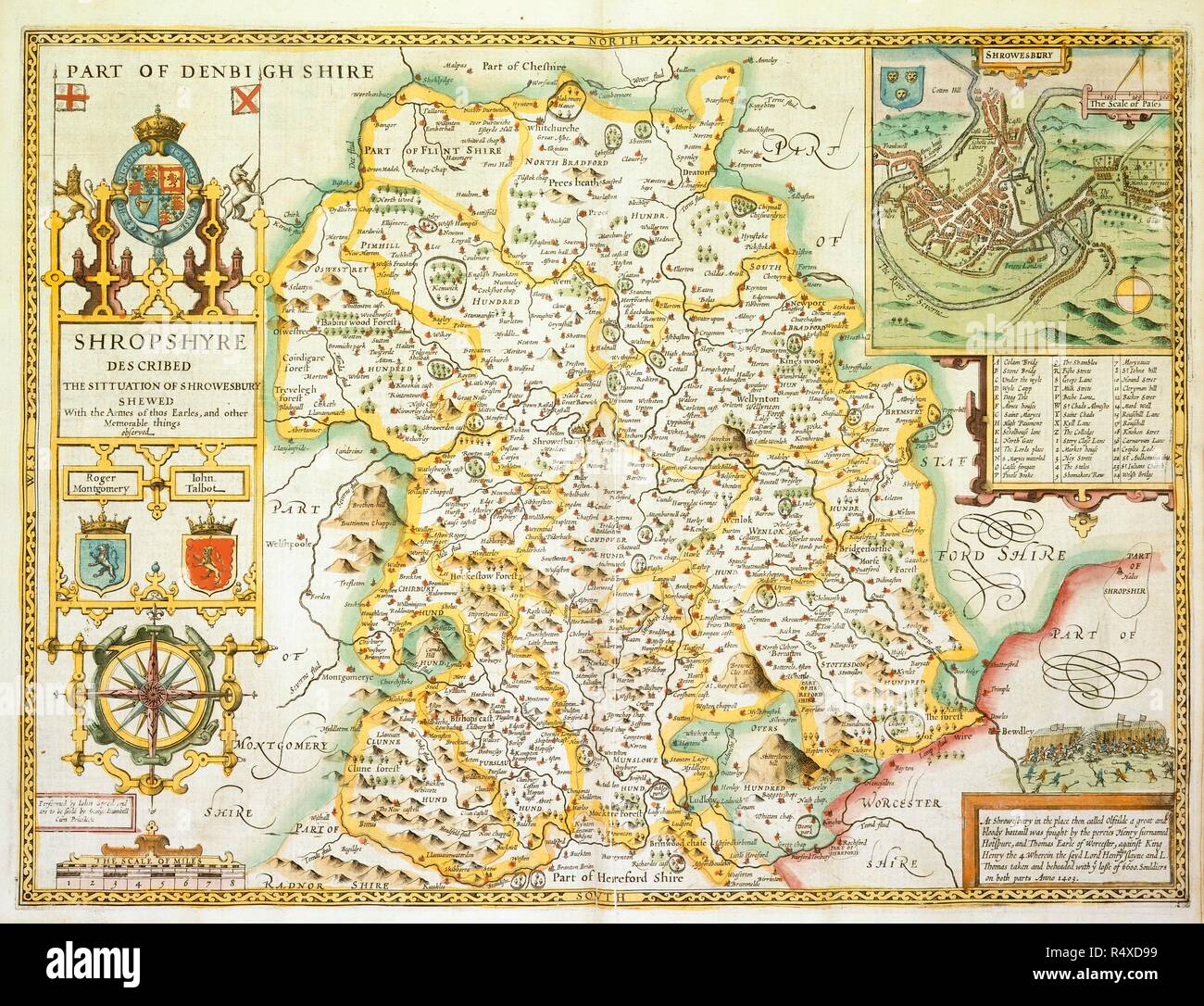 Map of shropshire hi-res stock photography and images - Alamy