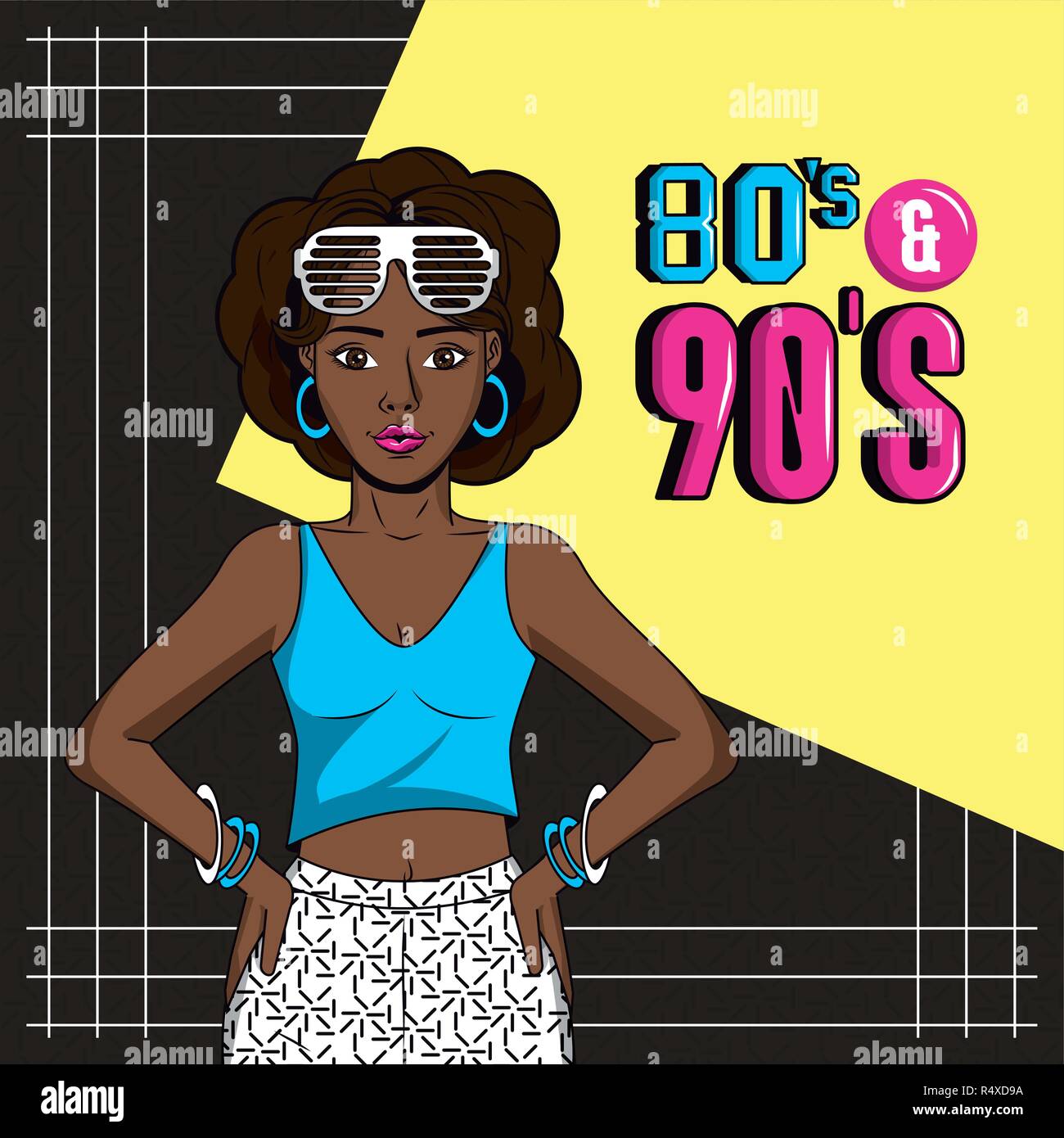 1980s women Stock Vector Images - Alamy