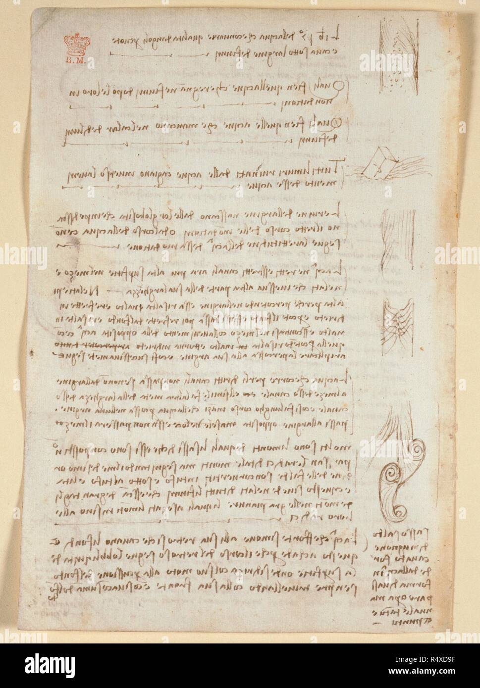 Drawings by Leonardo Da Vinici on on the mechanical powers and forces ...