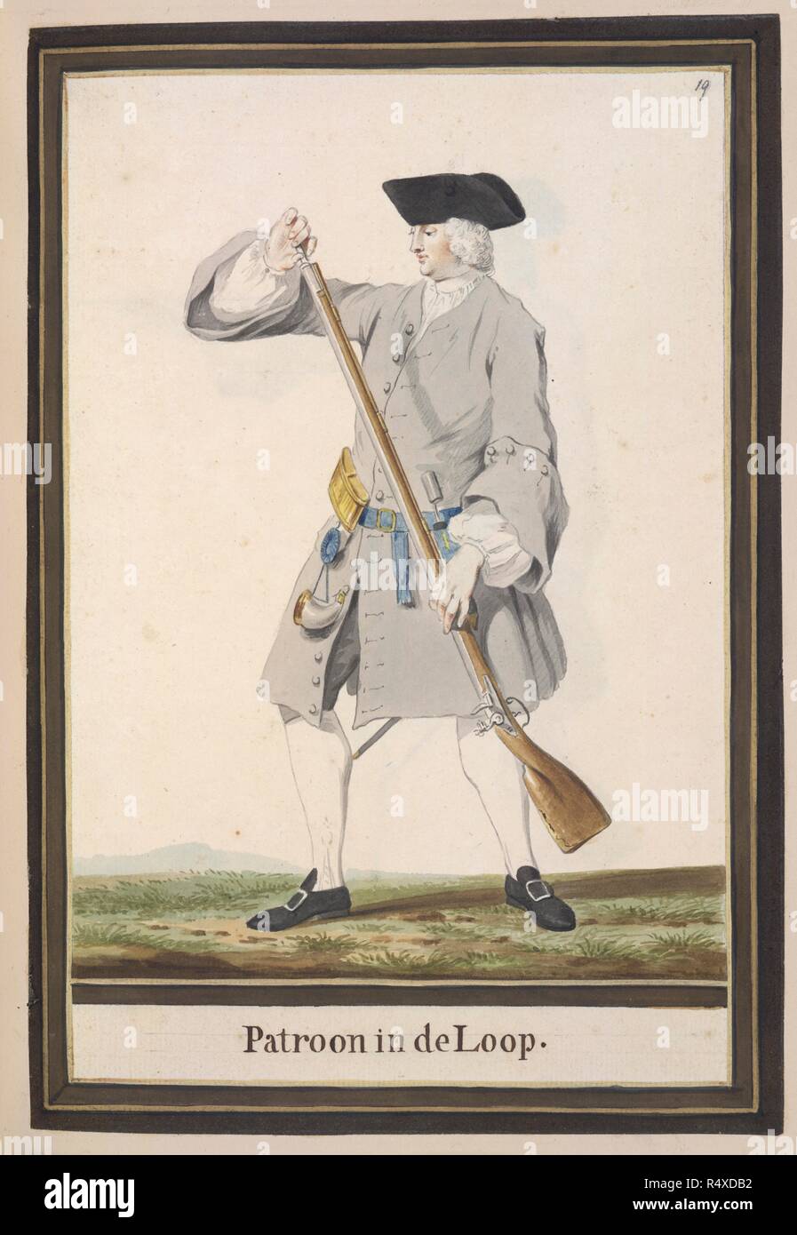 Soldier with musket. Drawings of Dutch Military Costurmes and Musket ...