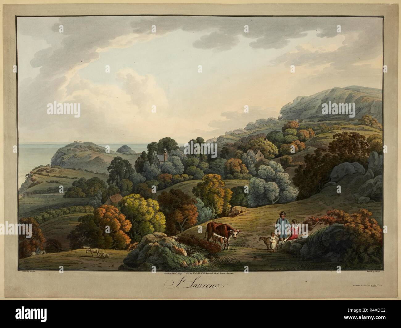 St. Lawrence. Coloured engraving. Landscape. Twelve Views in the Isle ...
