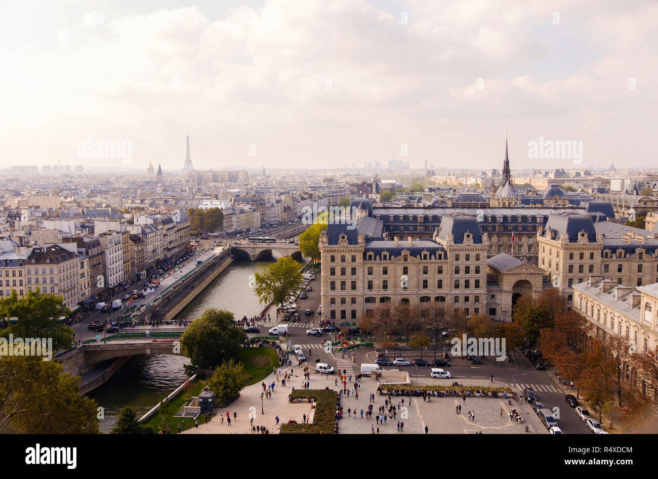 Square of Notre Dame in Paris, view from above, France Stock Photo - Alamy