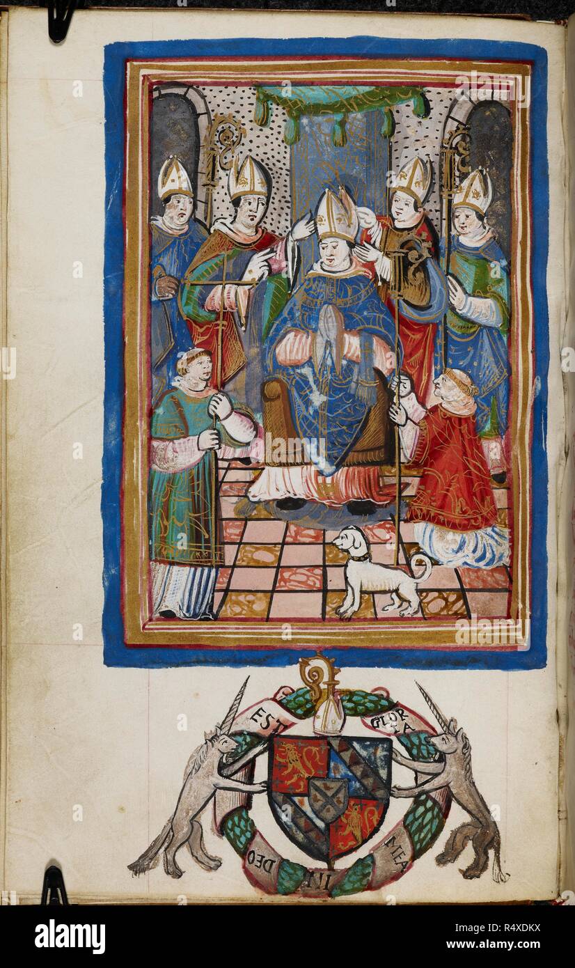 The consecration or entrhonement of a bishop from Consecratio episcopi ...