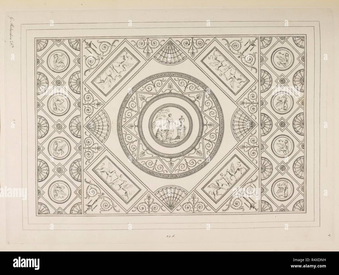 Design for a ceiling. A Book of Ceilings. London, 1776. Source: 55.i.18 ...