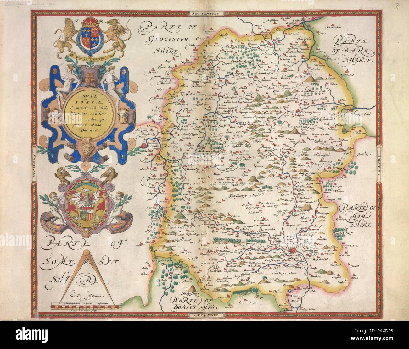 Saxtons map of england hi-res stock photography and images - Alamy