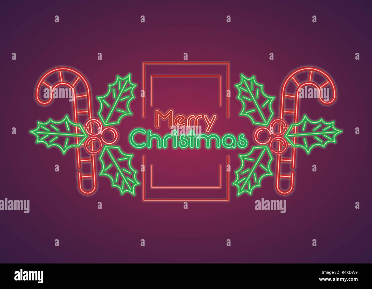 merry christmas card neon light Stock Vector Image & Art - Alamy