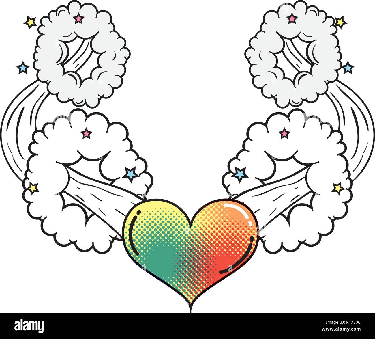 heart pop art style vector illustration design Stock Vector Image & Art ...