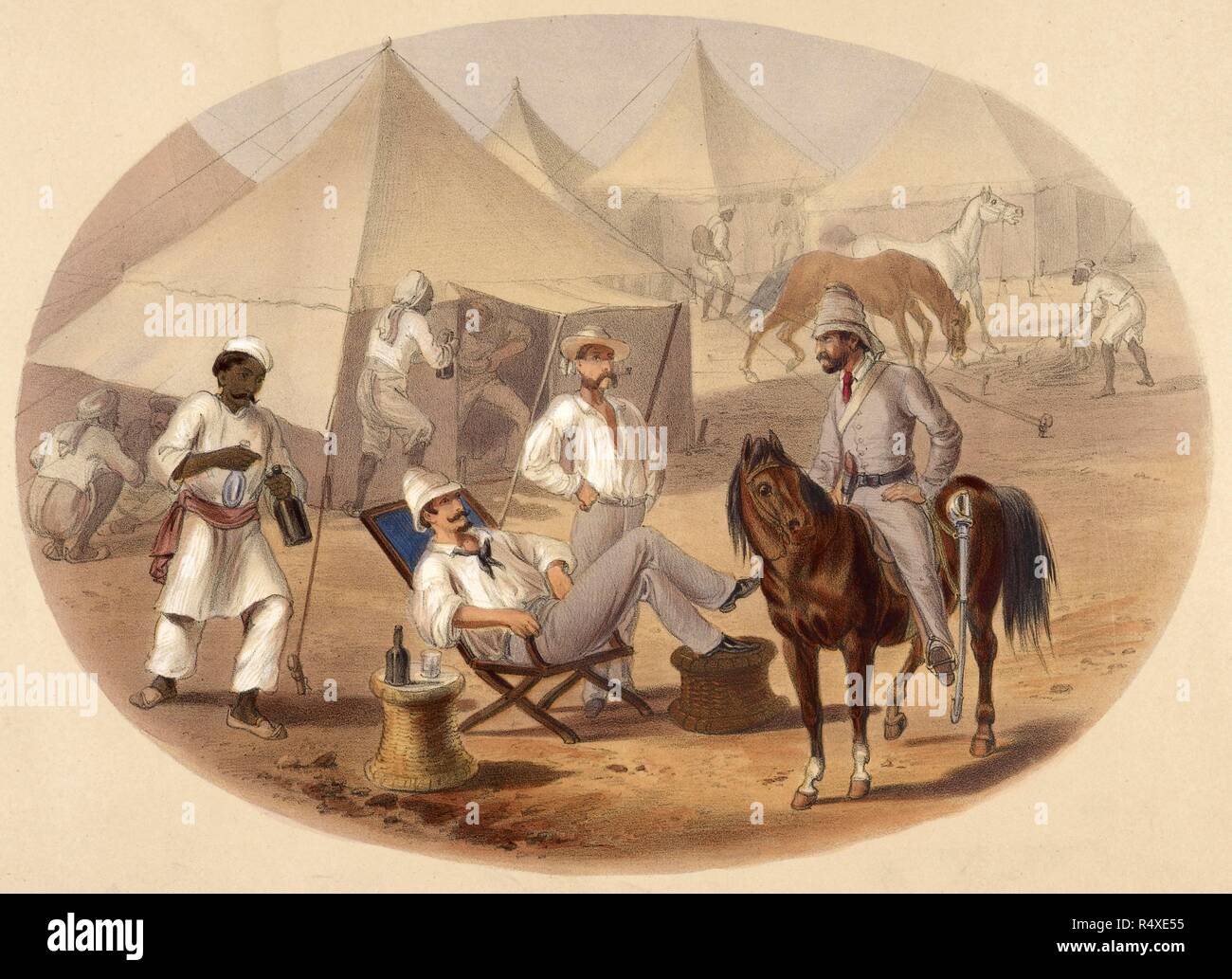 Scene in a camp. The Campaign in India 1857 - 1858. Day & Son: London, 1859. Source: 1781.c.8 ...
