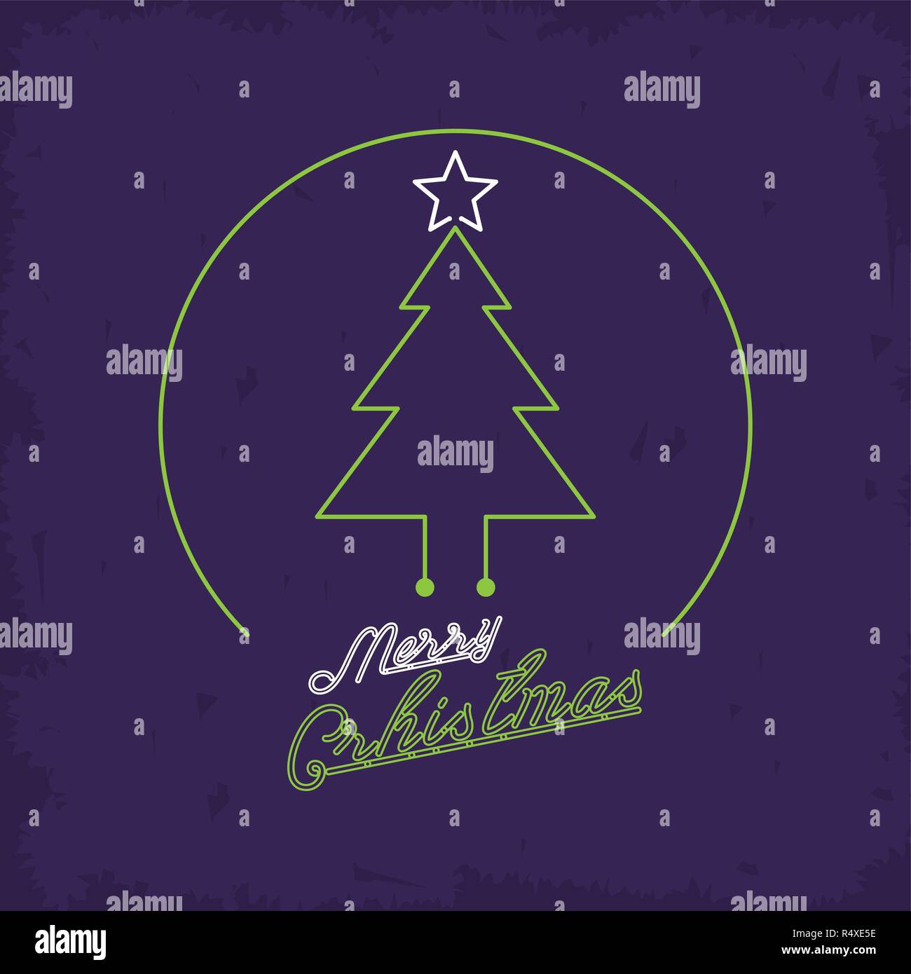 merry christmas card neon light Stock Vector Image & Art - Alamy