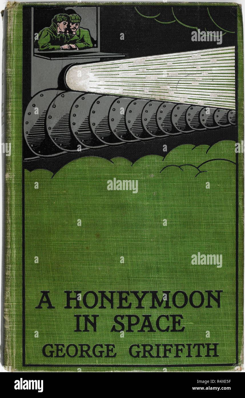 Two explorers in a spaceship, Science fiction novel about a newly ...