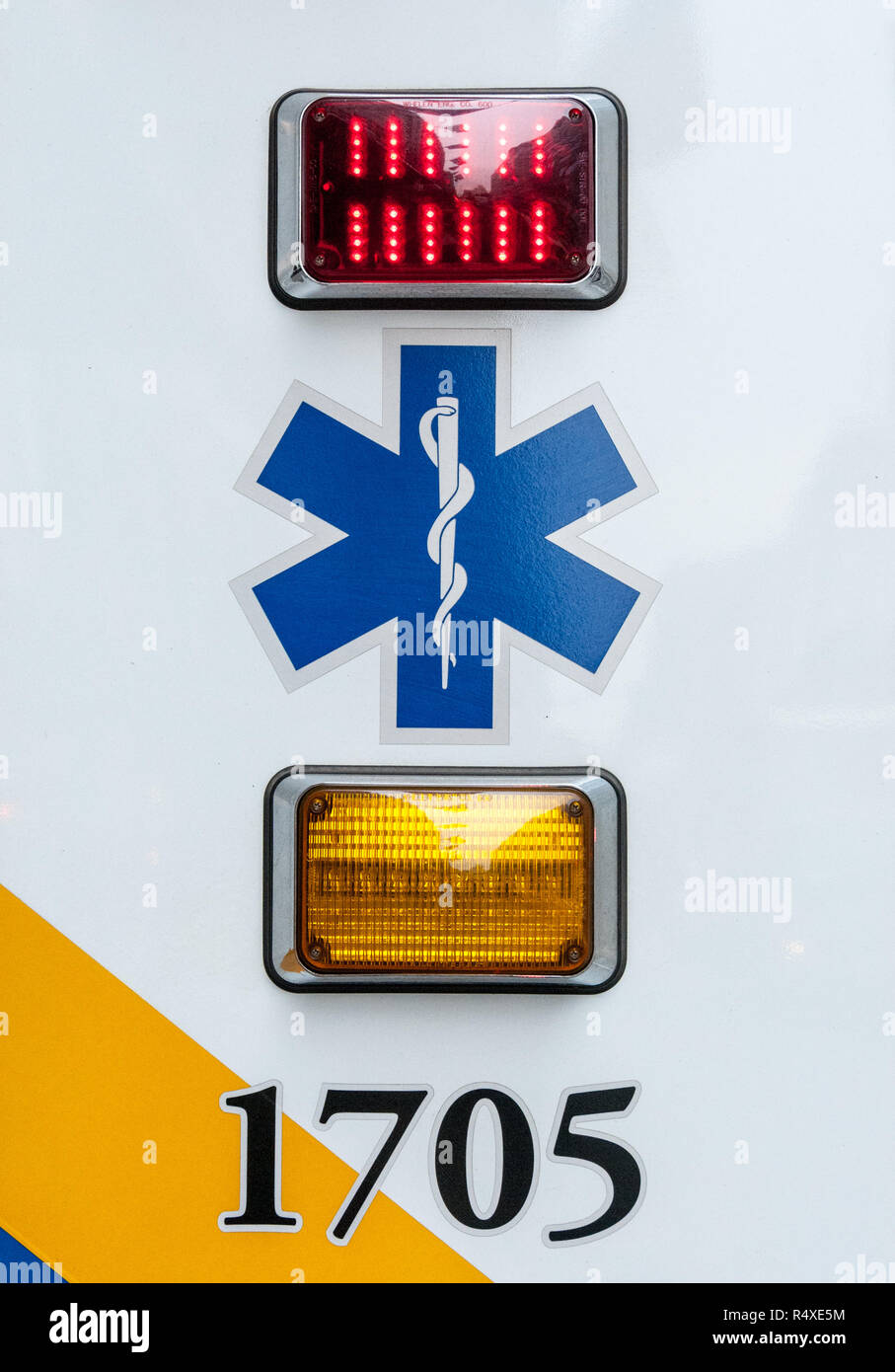 detail of New York ambulance lights and sign Stock Photo - Alamy