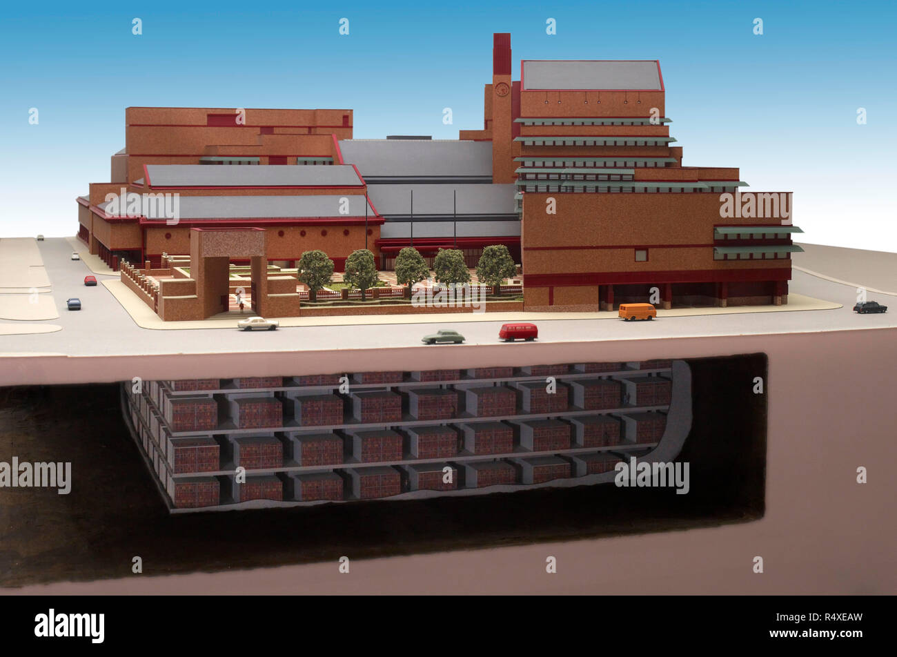 Model of The British Library site and building situated at 96 Euston ...