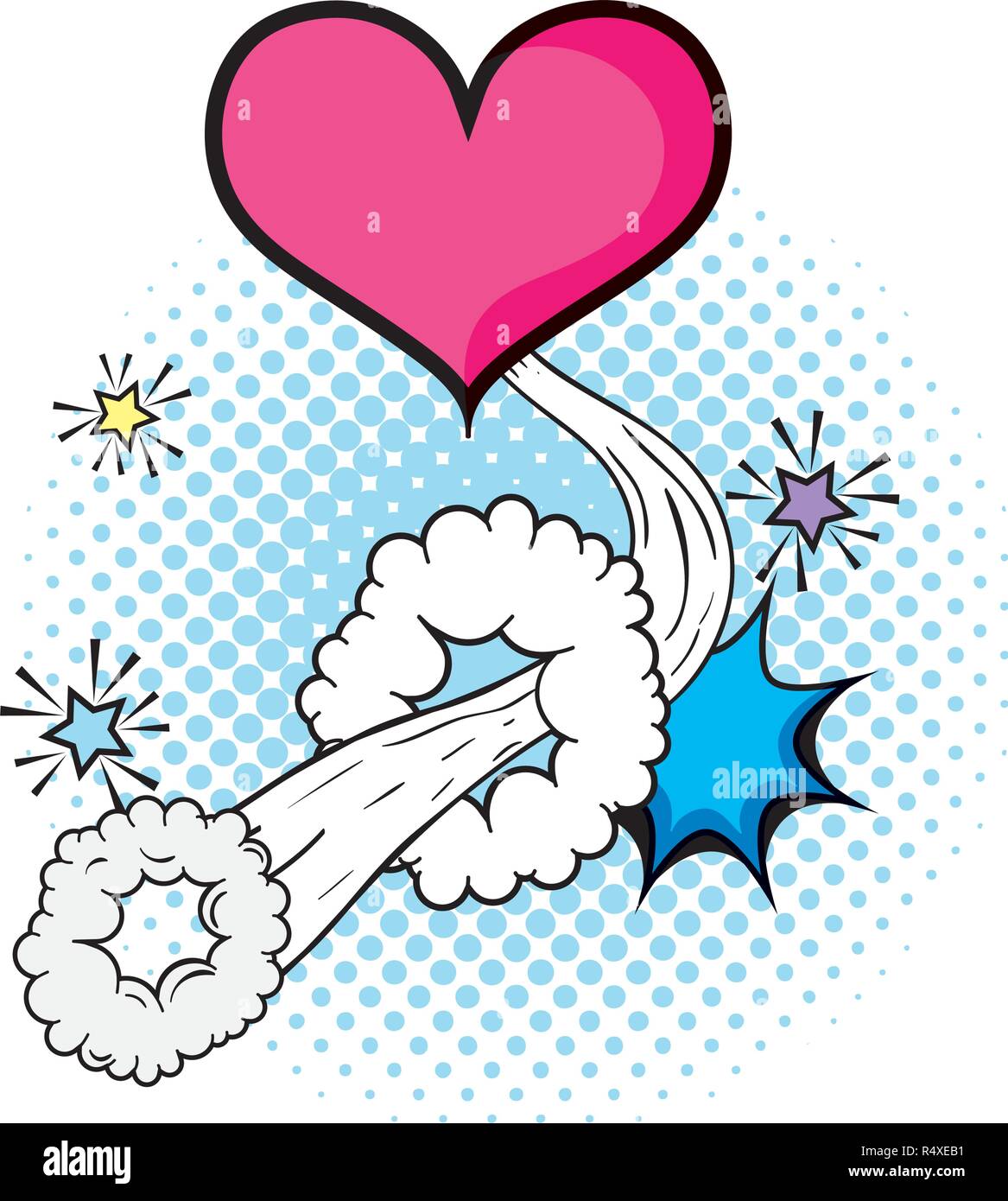 heart pop art style vector illustration design Stock Vector Image & Art ...