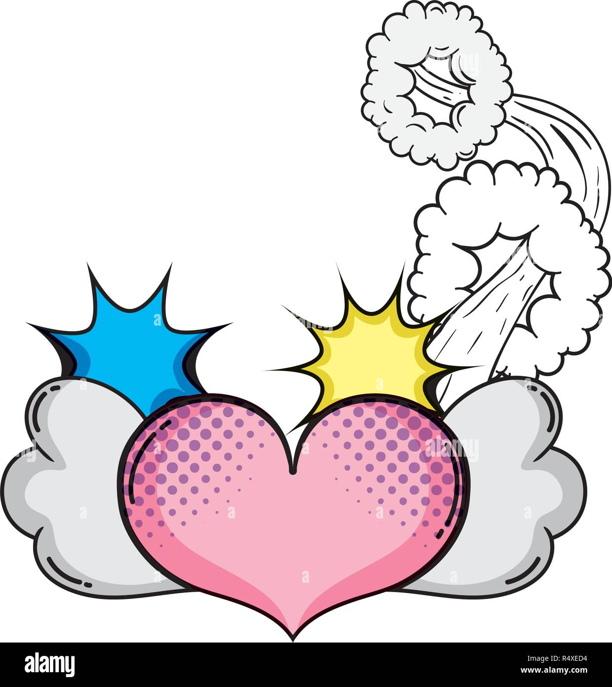 heart pop art style vector illustration design Stock Vector Image & Art ...