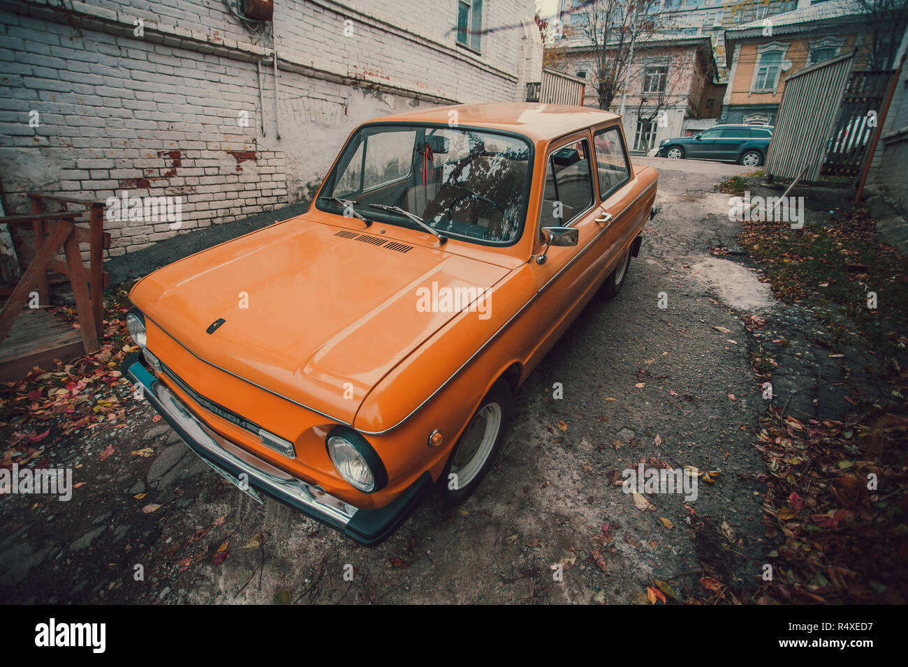 Ufa, Russia, May 30, 2018: Retro Soviet mini car - Zaporozhets ZAZ 968 ...