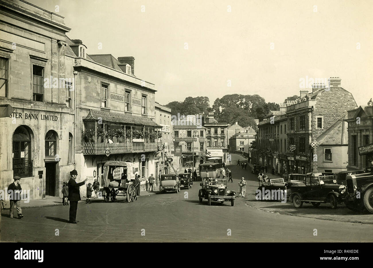 Frome town centre Somerset England UK in the 1920s Stock Photo - Alamy