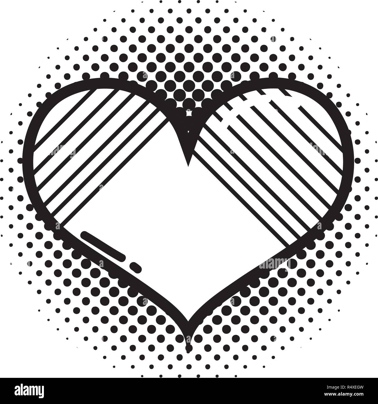 heart pop art style vector illustration design Stock Vector Image & Art ...