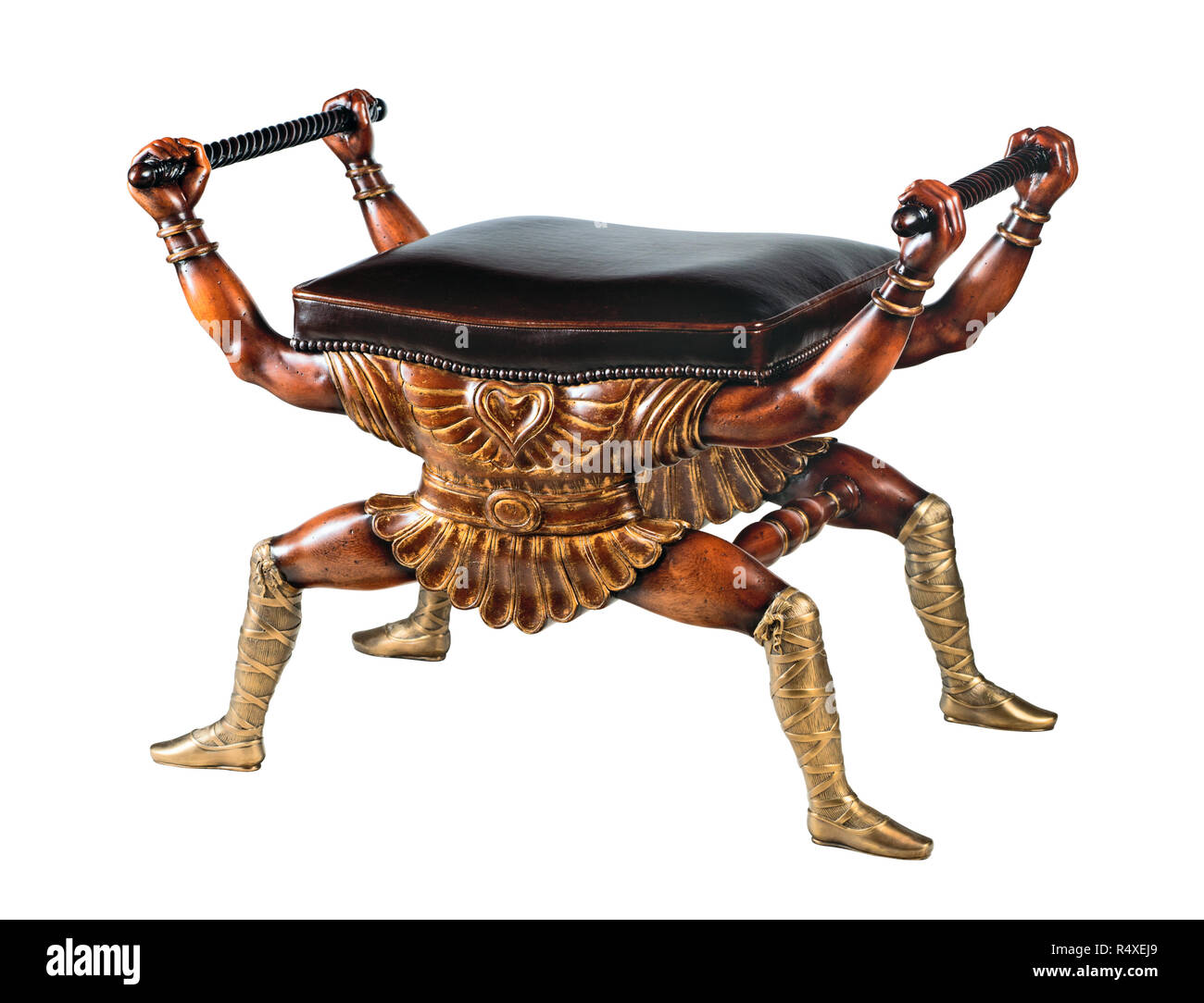 Stylish soft stool isolated on white background. Clipping path Stock ...