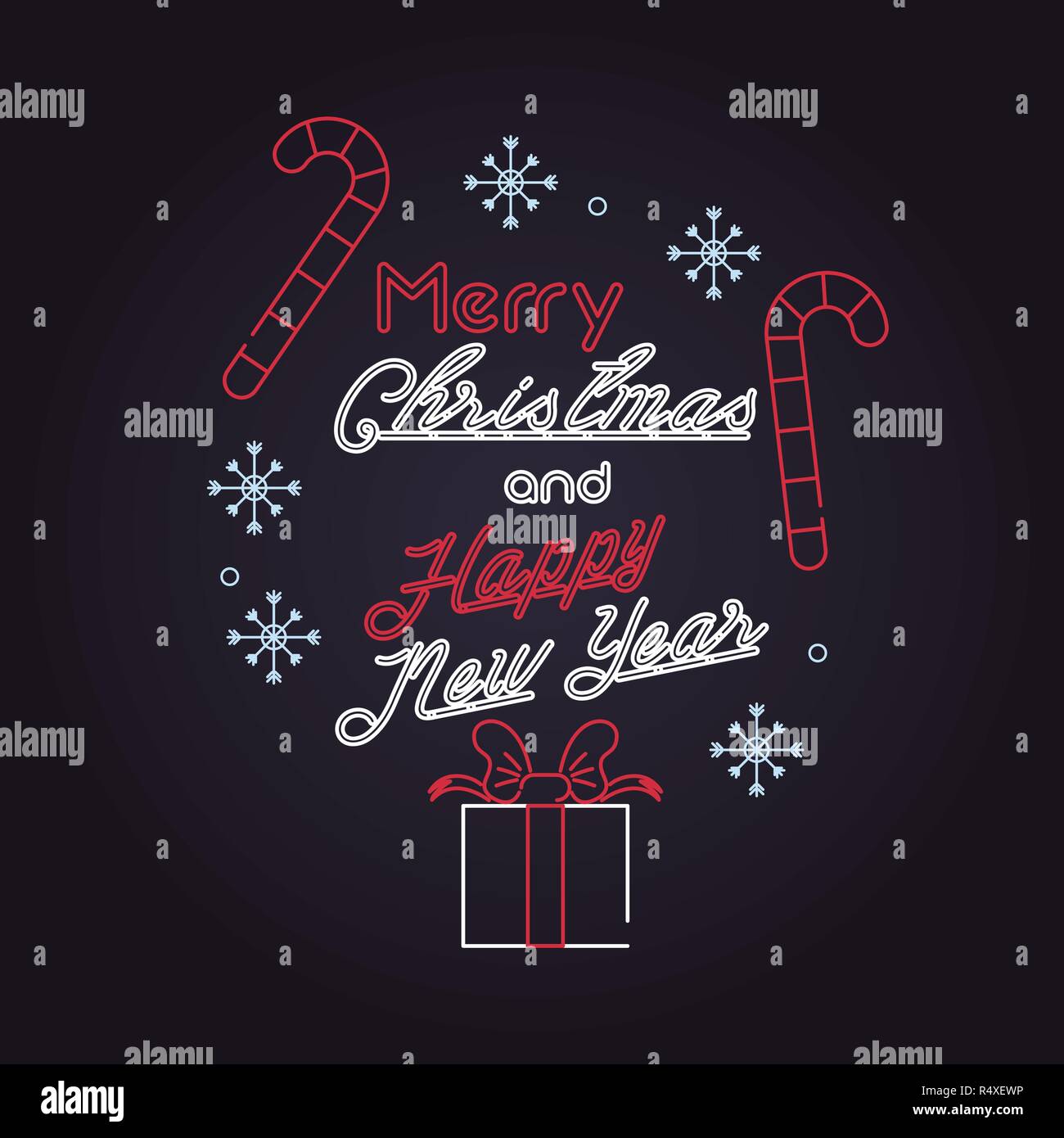 Merry christmas poster canes Stock Vector Images - Alamy