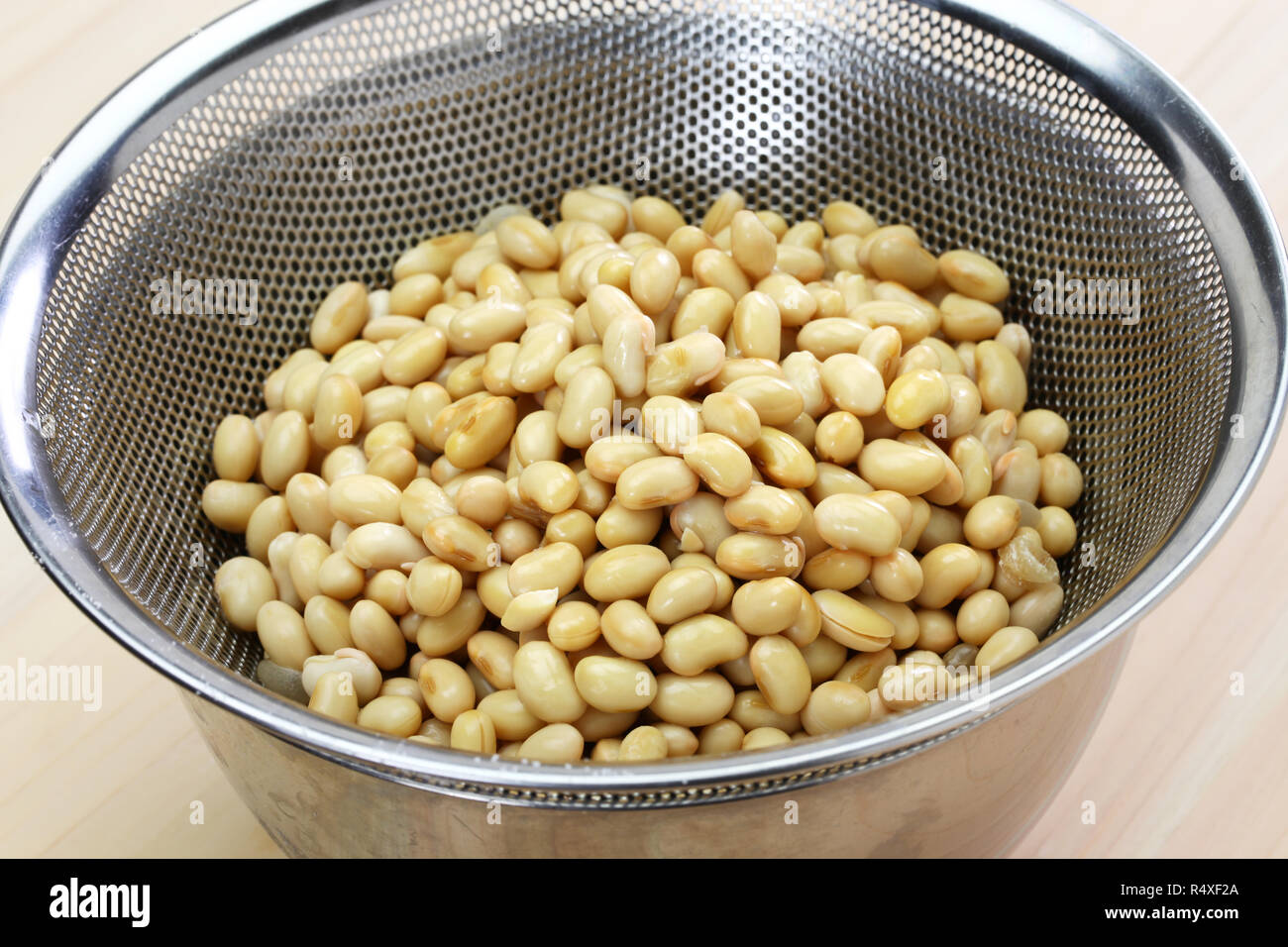 how to make miso : making process 2 : cooked soybeans Stock Photo - Alamy