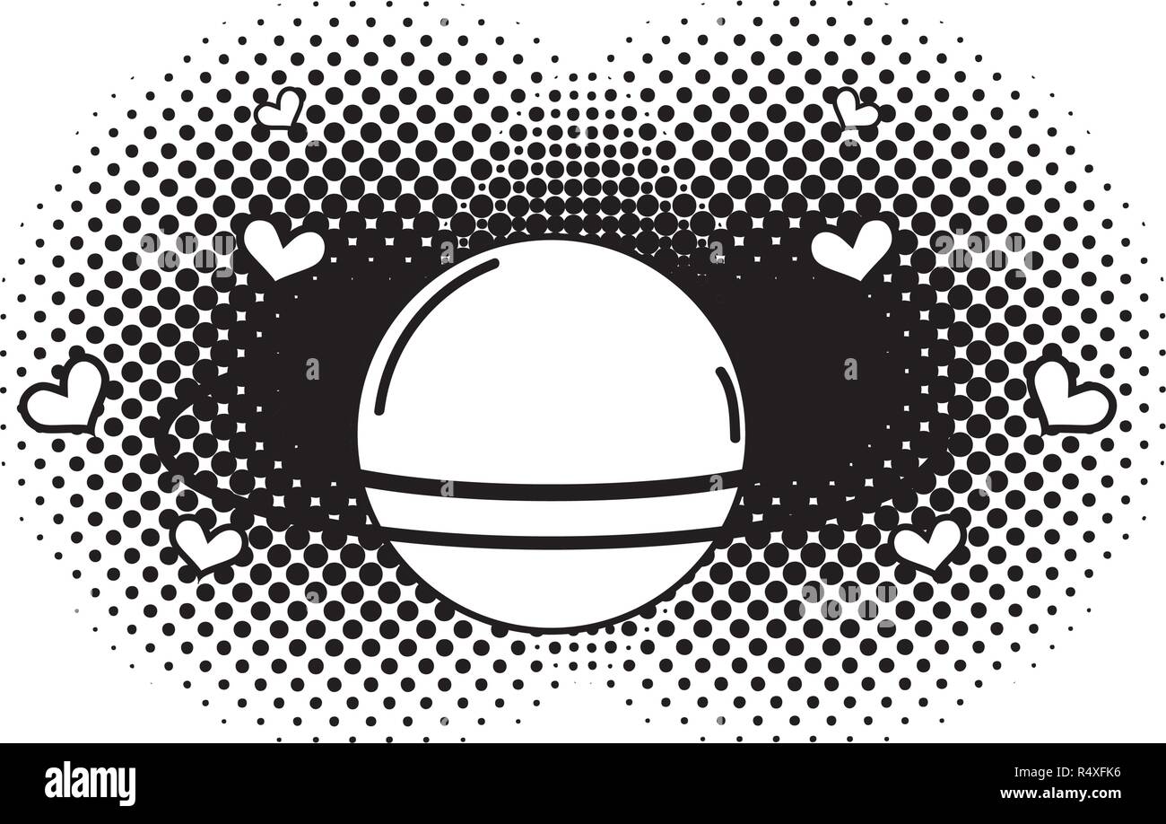 saturn planet pop art icon vector illustration design Stock Vector ...