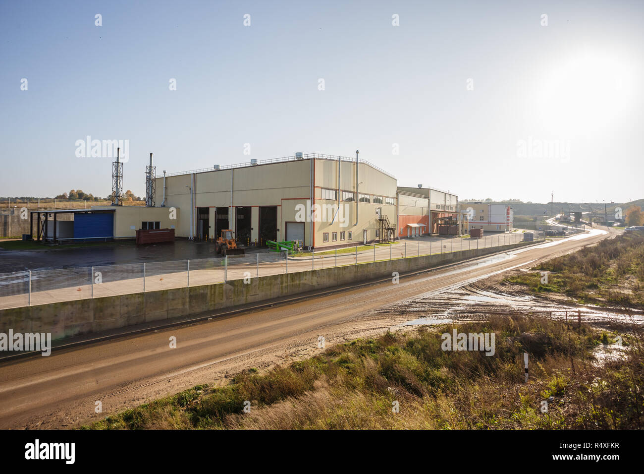 Modern waste recycling processing plant. Separate garbage collection ...