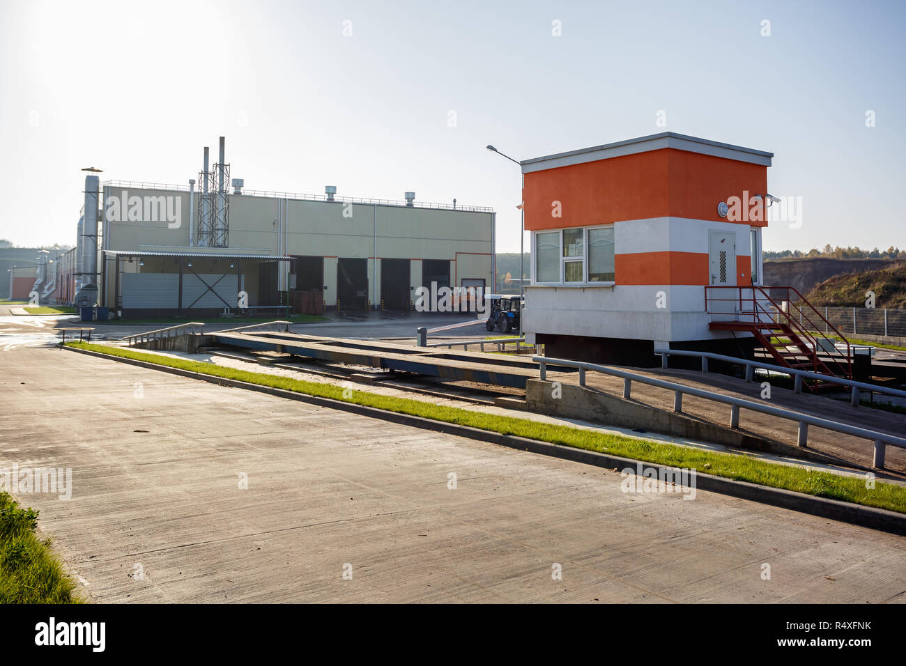 Modern waste recycling processing plant. Separate garbage collection ...