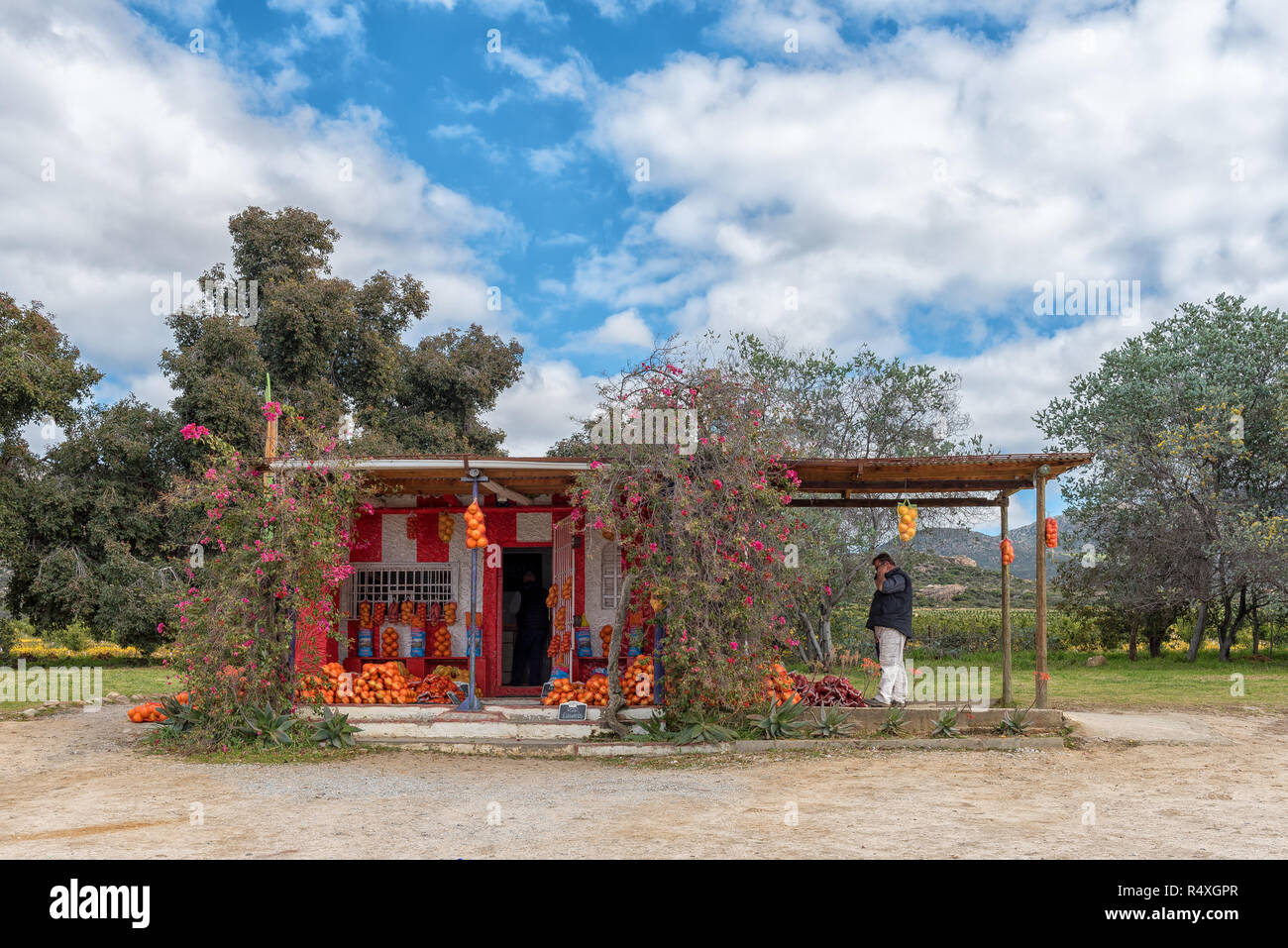 CITRUSDAL, SOUTH AFRICA, AUGUST 22, 2018: A farm stall, selling citrus ...