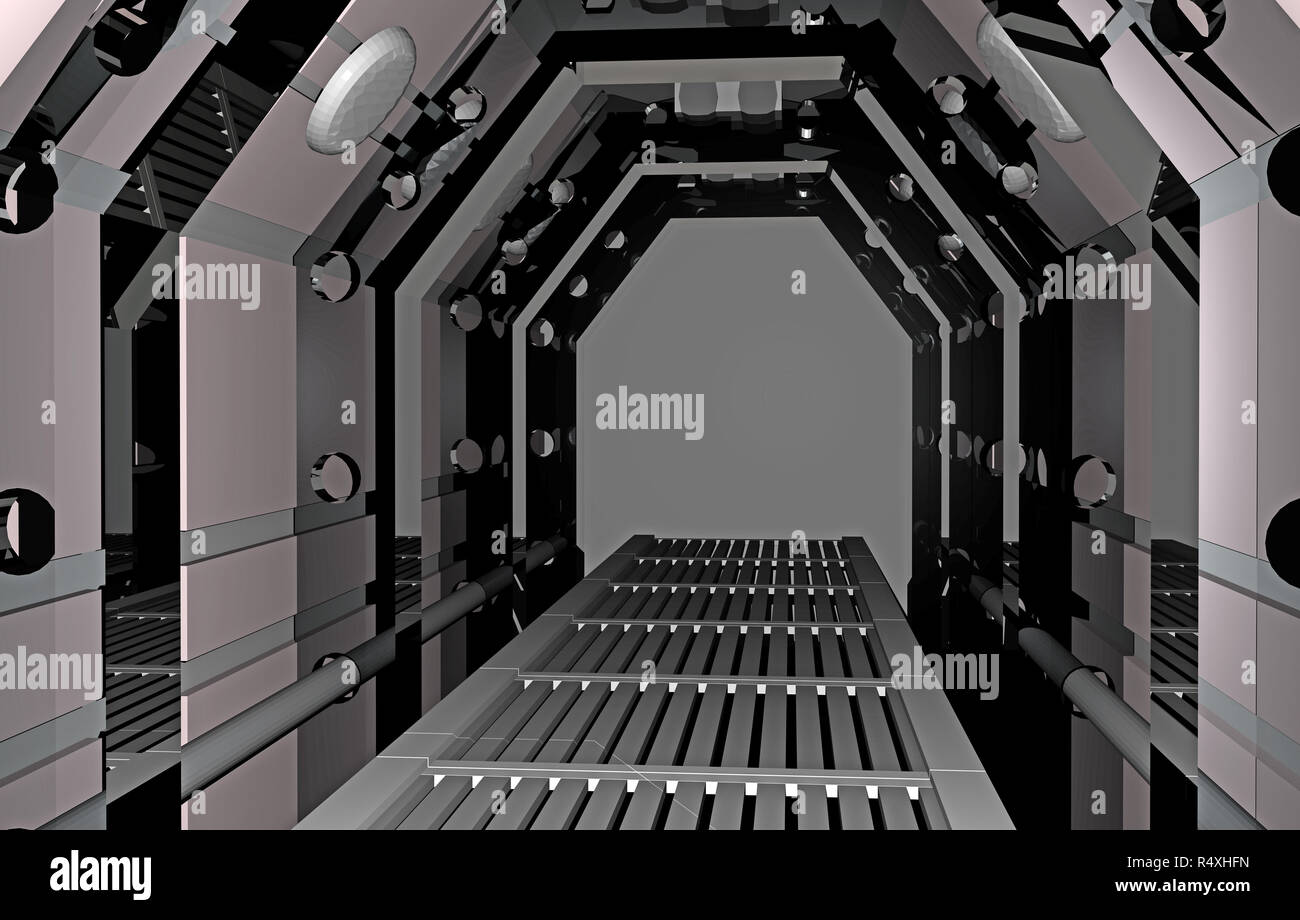 corridor in military base Stock Photo - Alamy