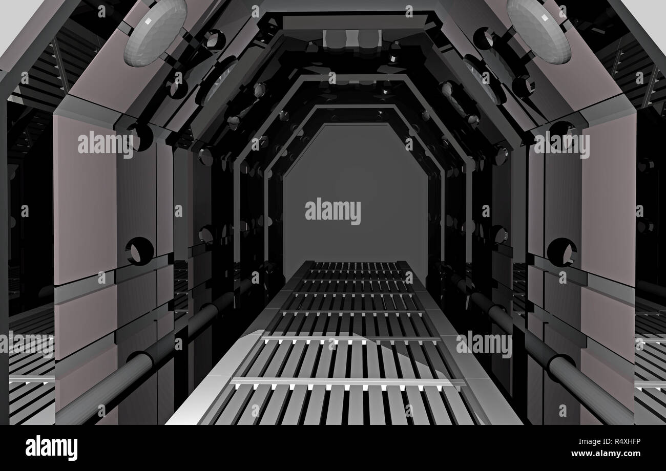 corridor in military base Stock Photo - Alamy