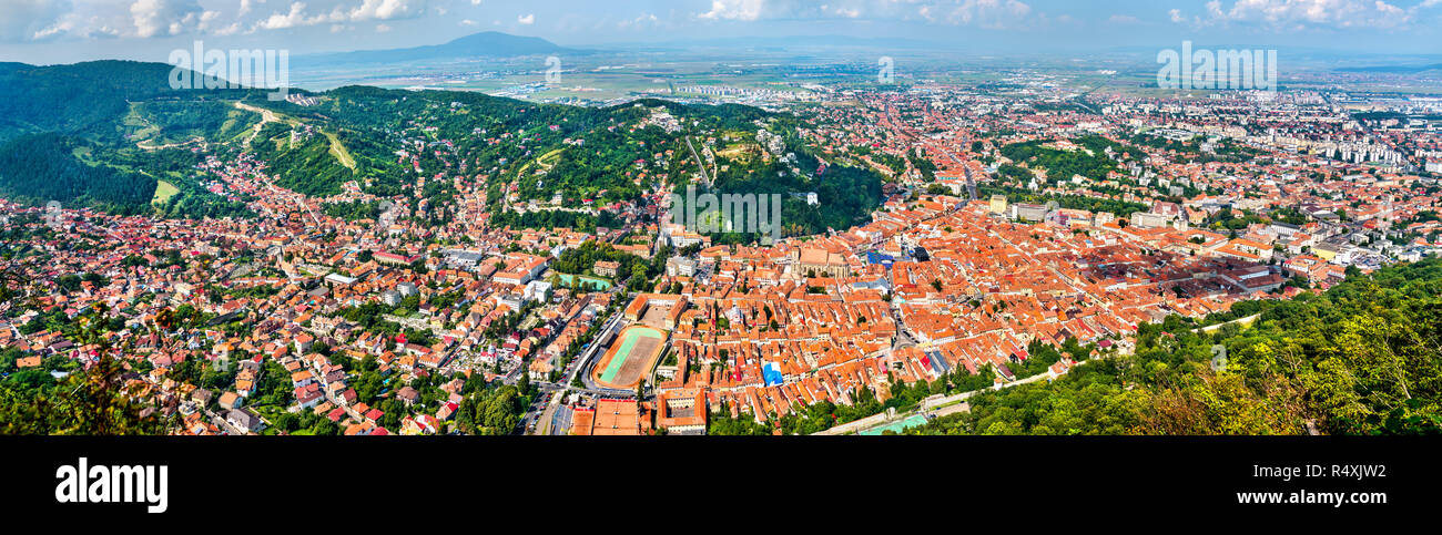 Aerial panorama of Brasov in Romania Stock Photo - Alamy