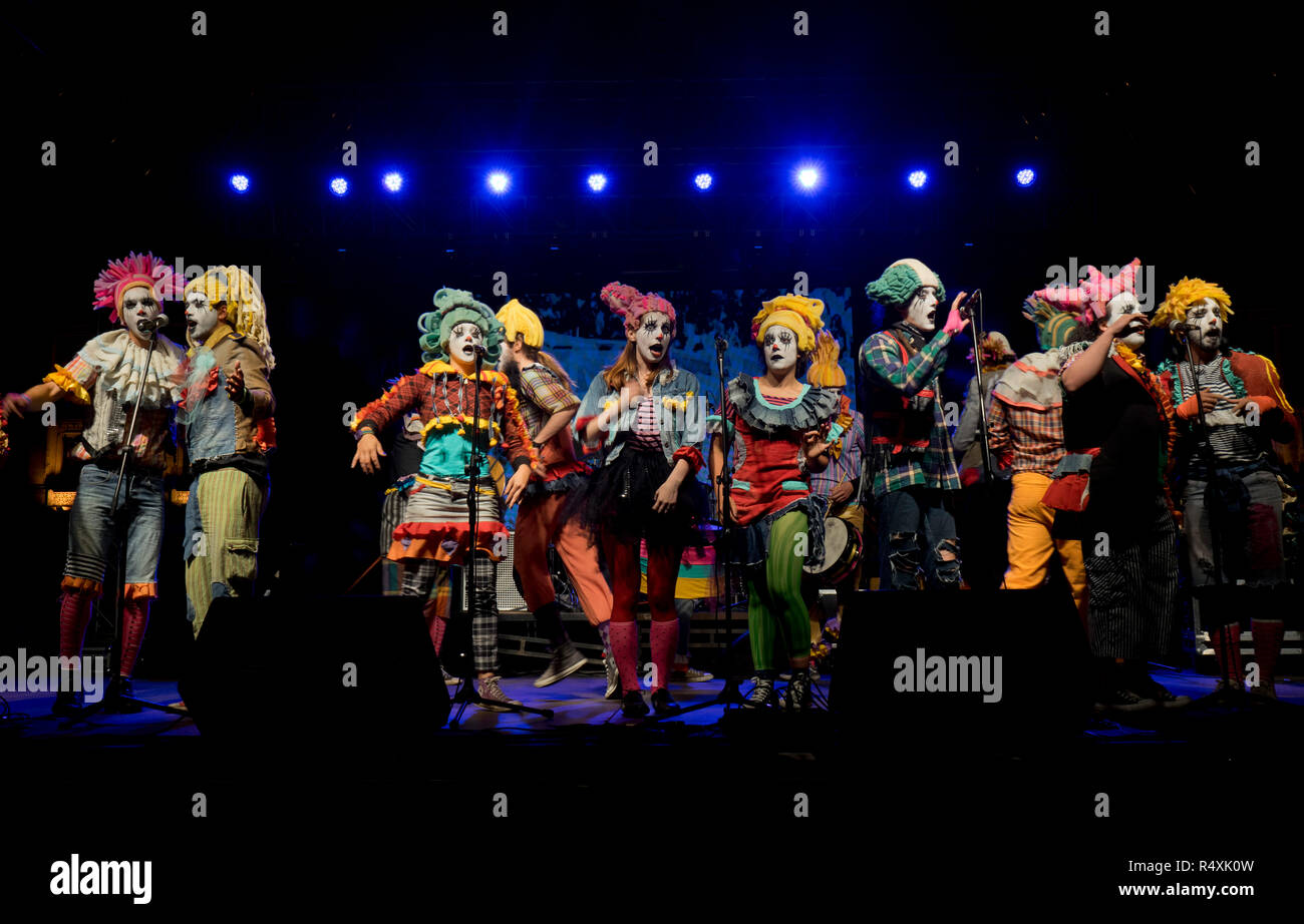 Traditional murga performing at the 35th Anniversary of Rio de Libertad ...