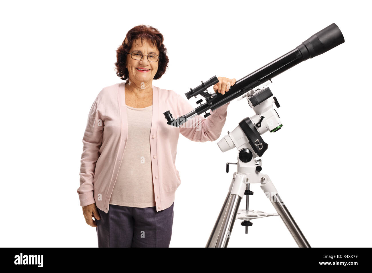 Astronomer telescope woman hi-res stock photography and images - Alamy
