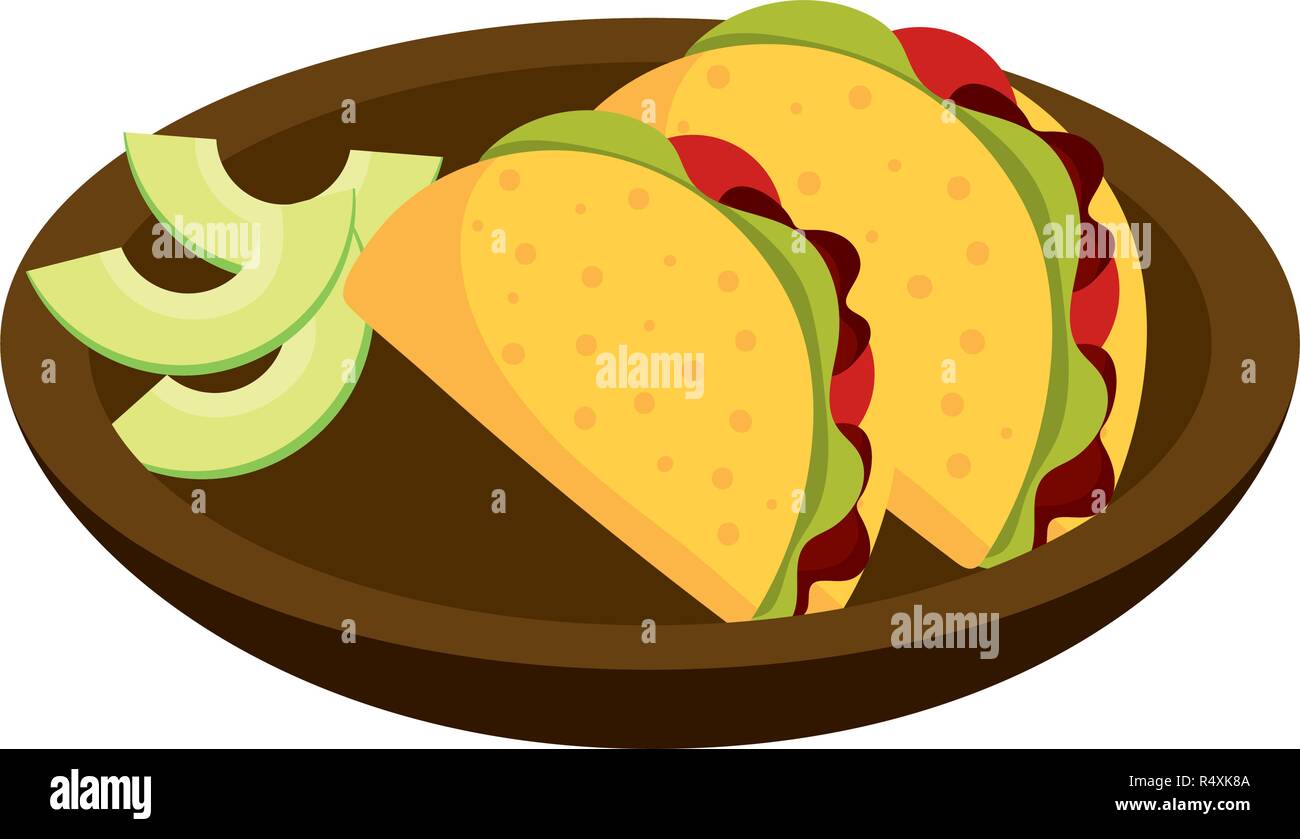 delicious mexican food cartoon vector illustration graphic design Stock ...