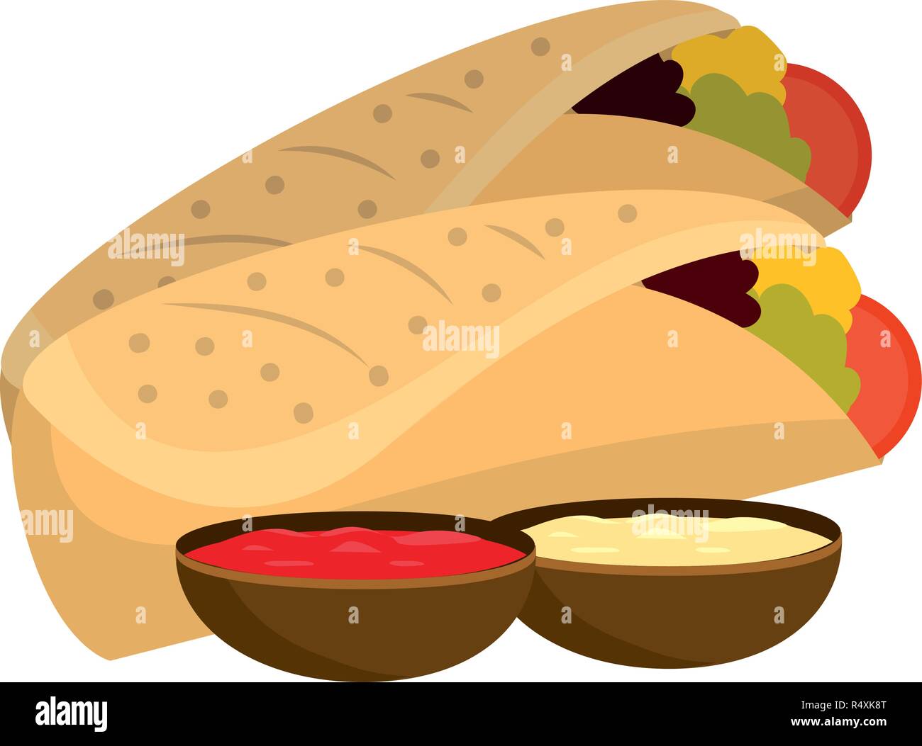 delicious mexican food cartoon vector illustration graphic design Stock ...