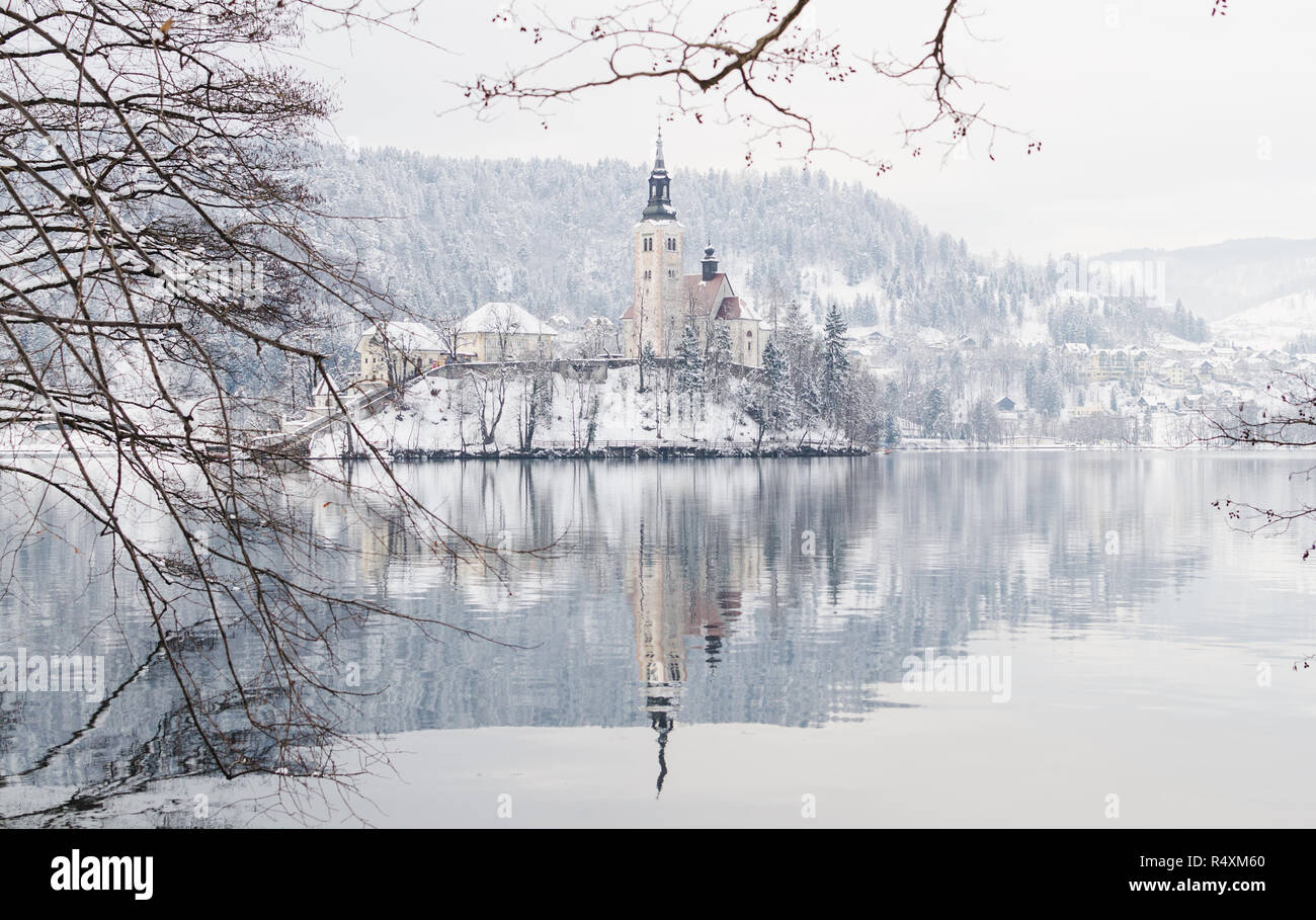 Church of the mother of god lake bled hi-res stock photography and ...