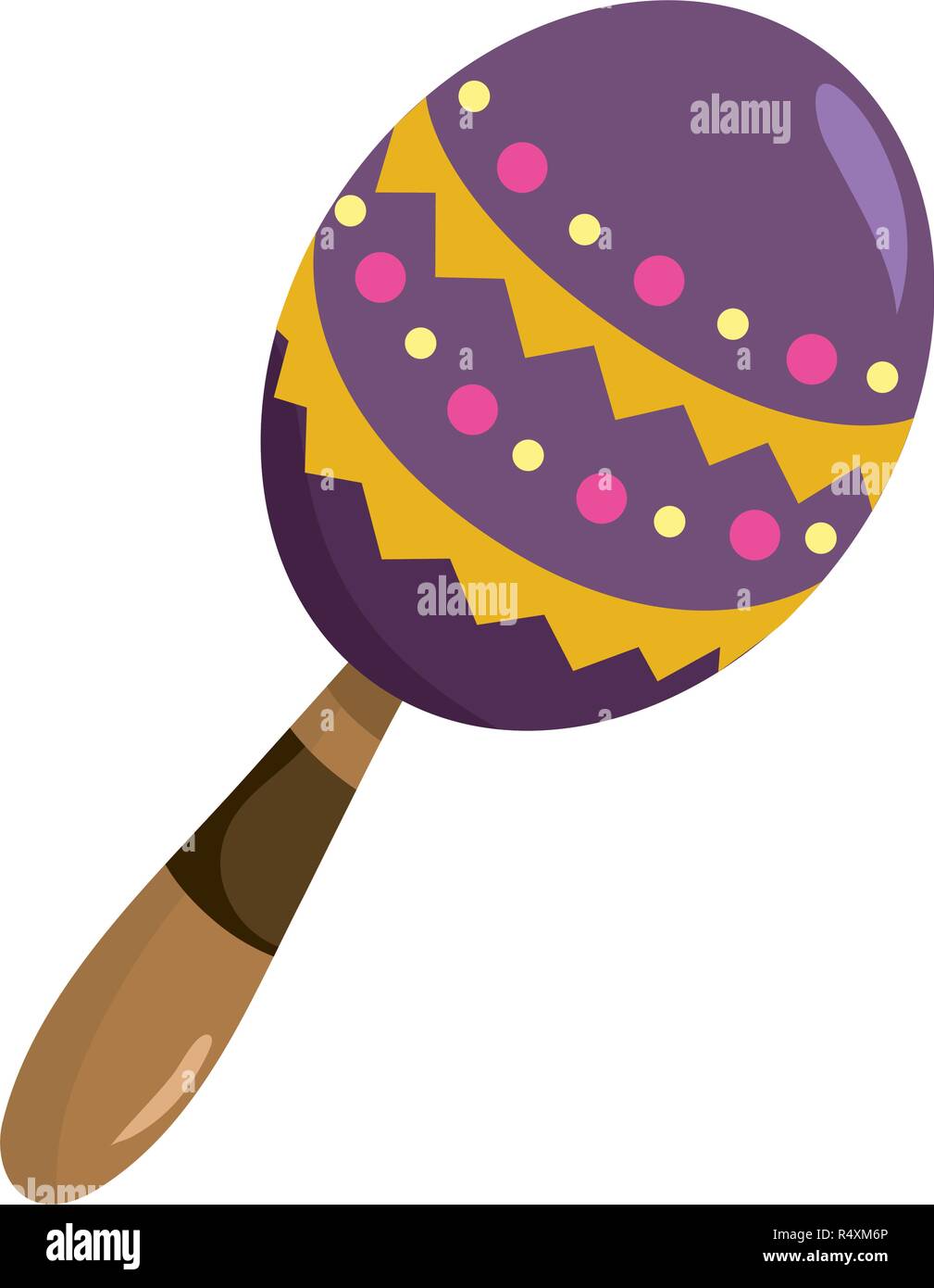 mexican icon maraca cartoon vector illustration graphic design Stock ...