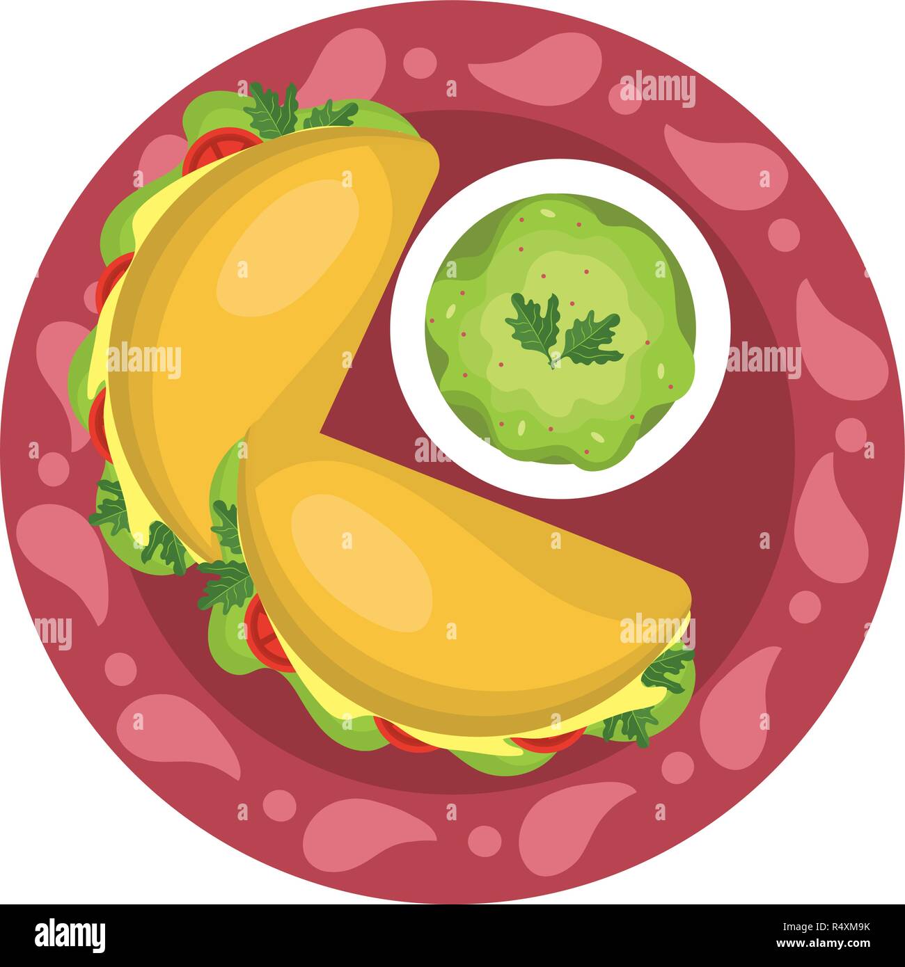 delicious mexican food cartoon vector illustration graphic design Stock ...