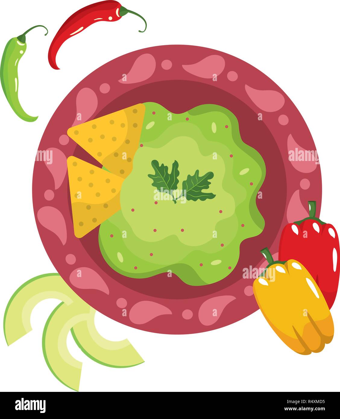 delicious mexican food cartoon vector illustration graphic design Stock ...