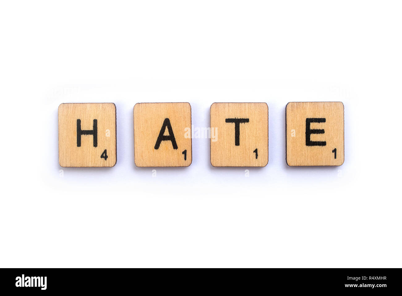 Word bad on scrabble letters hi-res stock photography and images - Alamy